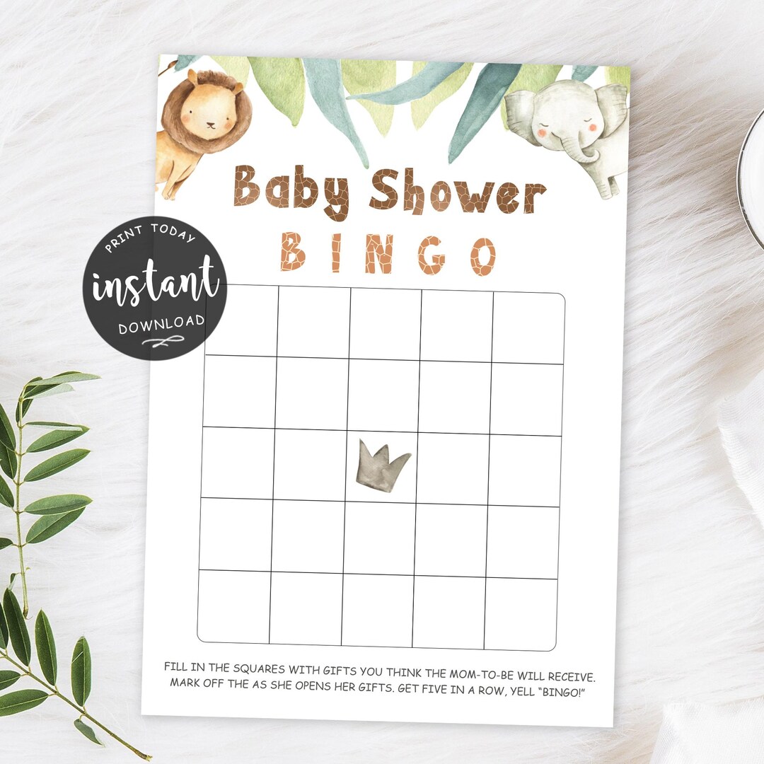 Baby Shower Bingo, Printable Baby Shower Game, Instant Download 21 - Etsy