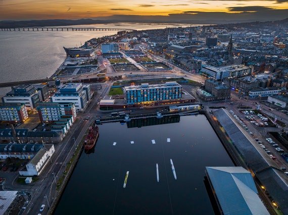 Wall Hangings Dundee City Quay Sunset Free UK Delivery A3 A2 or A1 ...