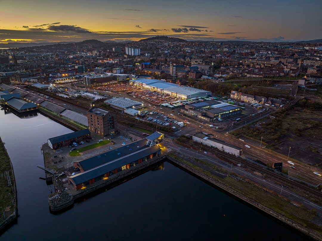 Dundee City Quay Sunset, Scotland - A3, A2 or A1 Scottish Fine Art ...