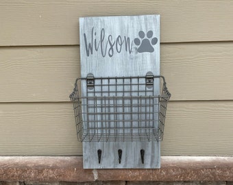 Personalized Wooden Dog Leash Holder Sign for Pet Parents - Etsy