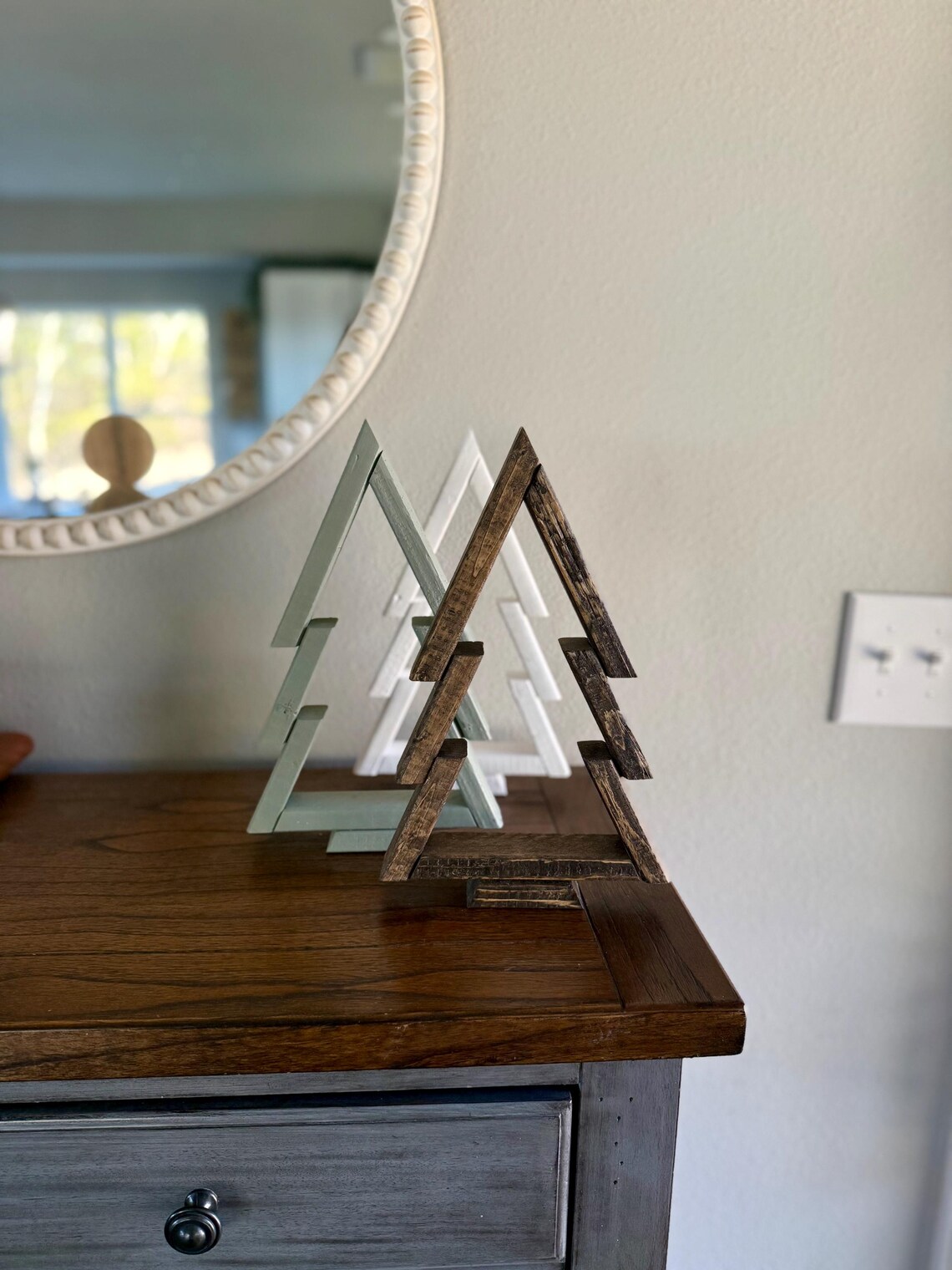 Rustic Wooden Trees, Wooden Christmas Trees, Wooden Light up Trees ...