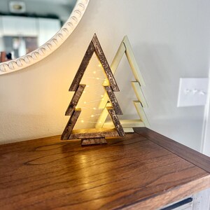 Rustic Wooden Trees, Wooden Christmas Trees, Wooden Light up Trees ...