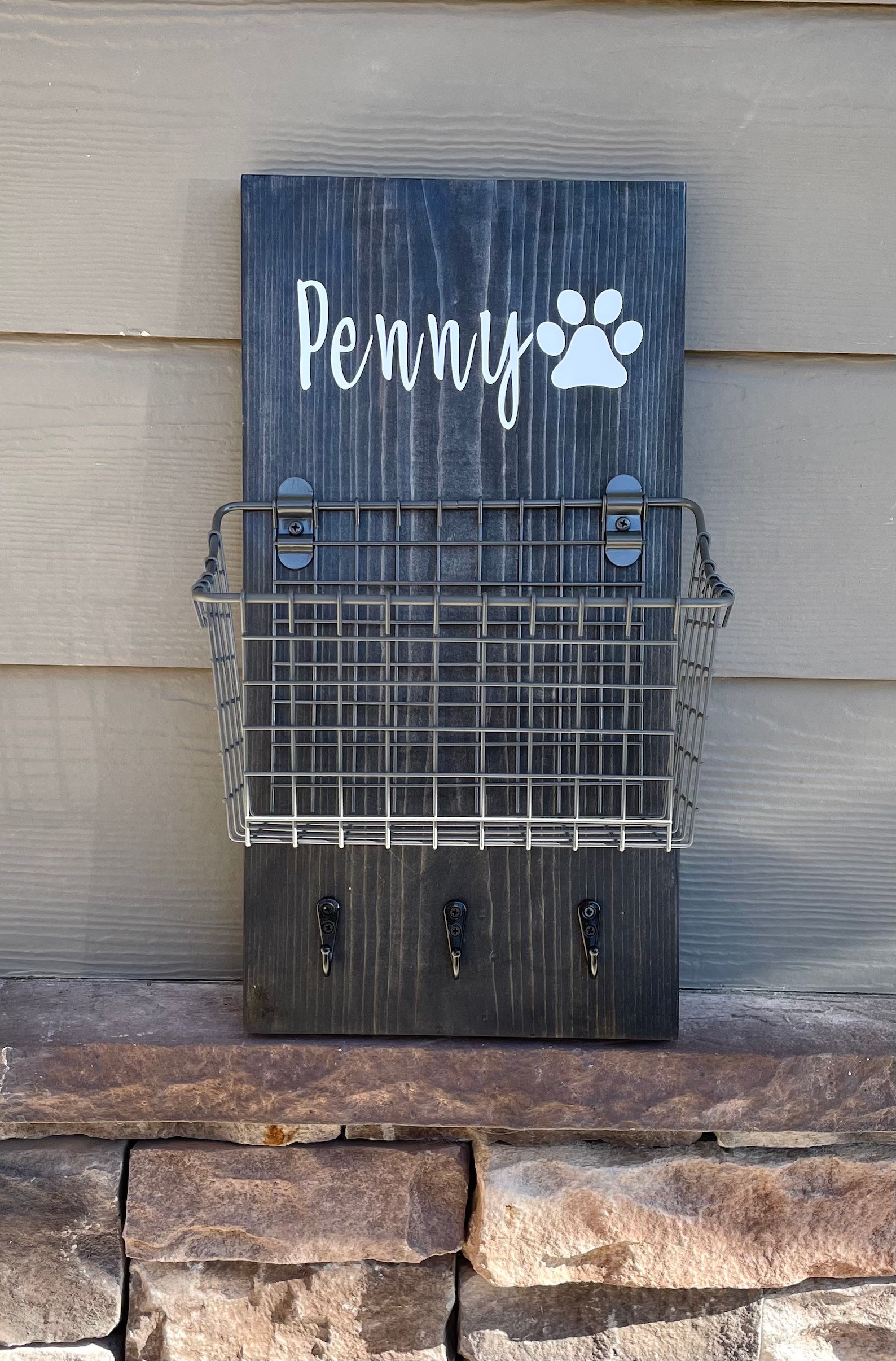 Personalized Wooden Dog Leash Holder Sign for Pet Parents - Etsy