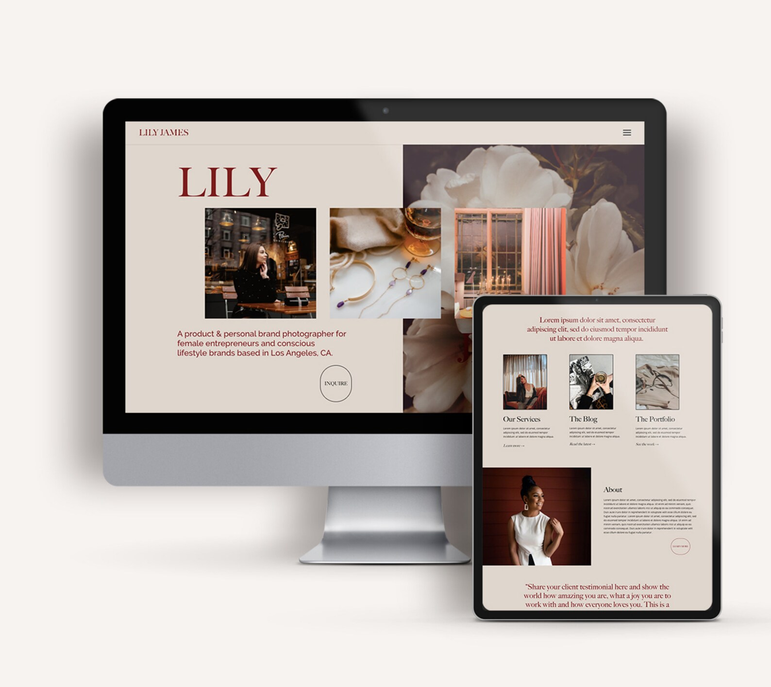Lily James Full Website Template | DIVI Wordpress Template | Business ...