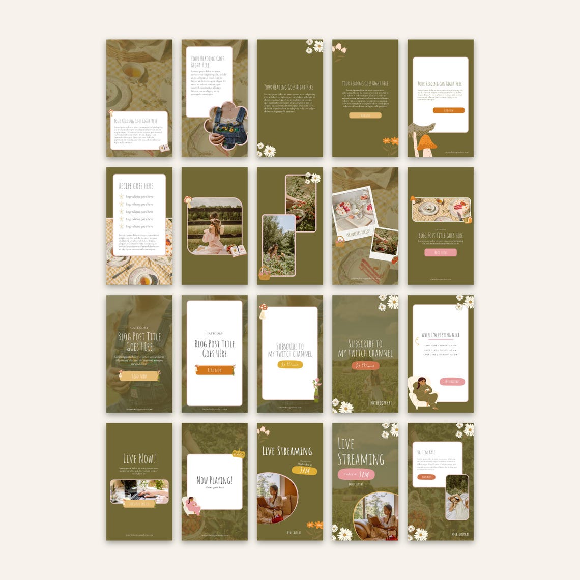 KAT Twitch Streamer Influencer Social Media Canva Templates, Instagram ...