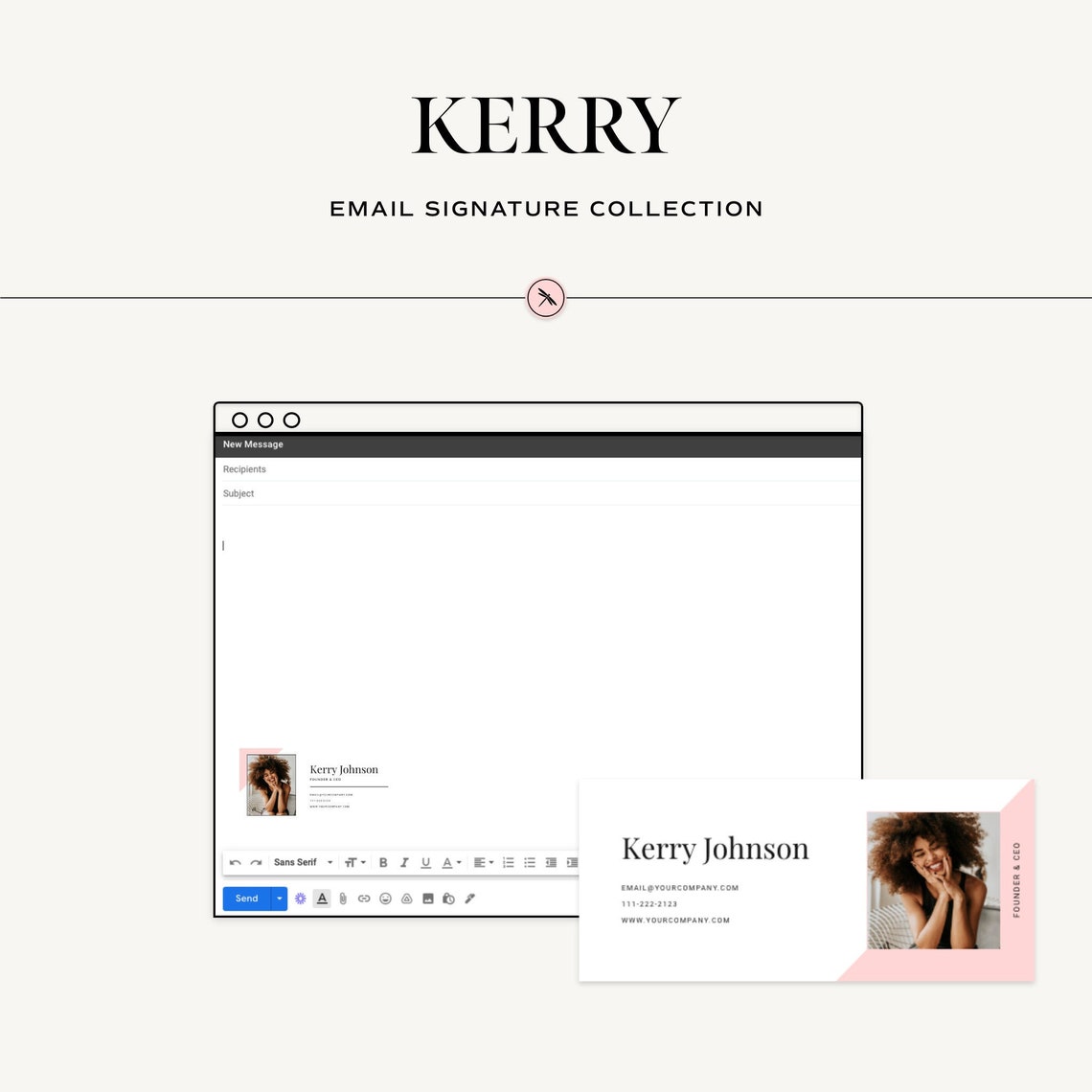 Kerry Email Signature Template Collection Adobe XD Gmail Email ...