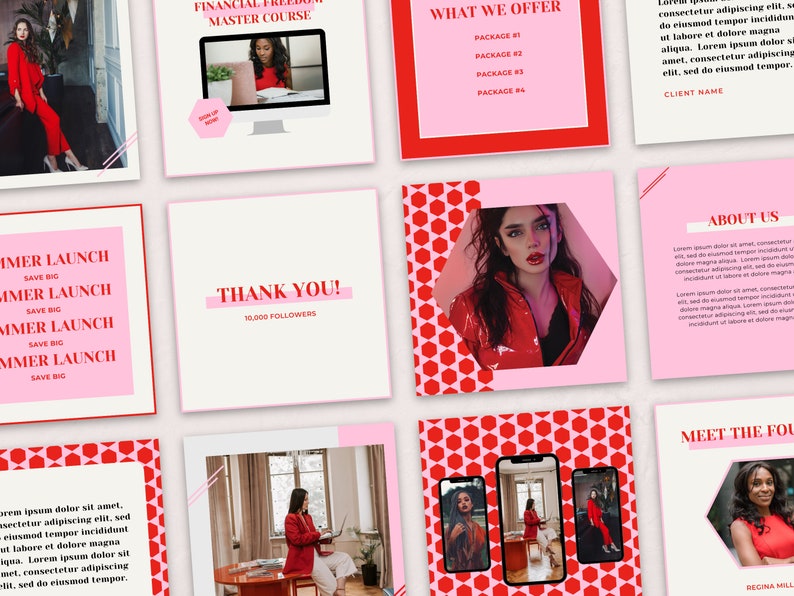 Regina Canva Instagram Post Template | Canva Templates | Social Media ...