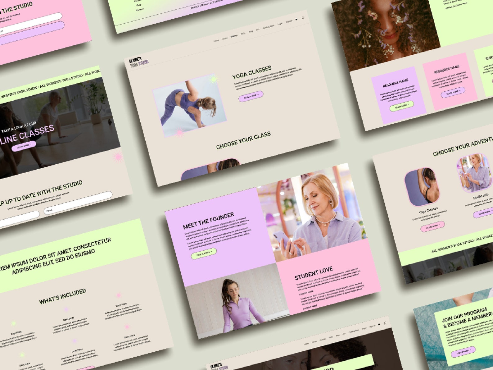 Claire - Wordpress (DIVI) Website Template | Bold & Colorful Website ...