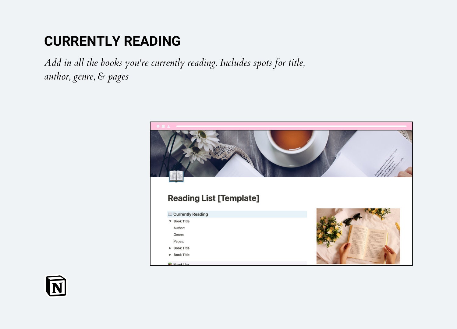 Reading List Notion Template Notion Organization for Book Lovers ...