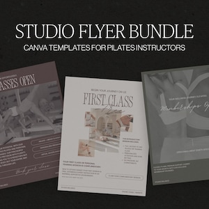 Balance Launch Pack – Canva Flyer Template Bundle for Pilates Studios ...