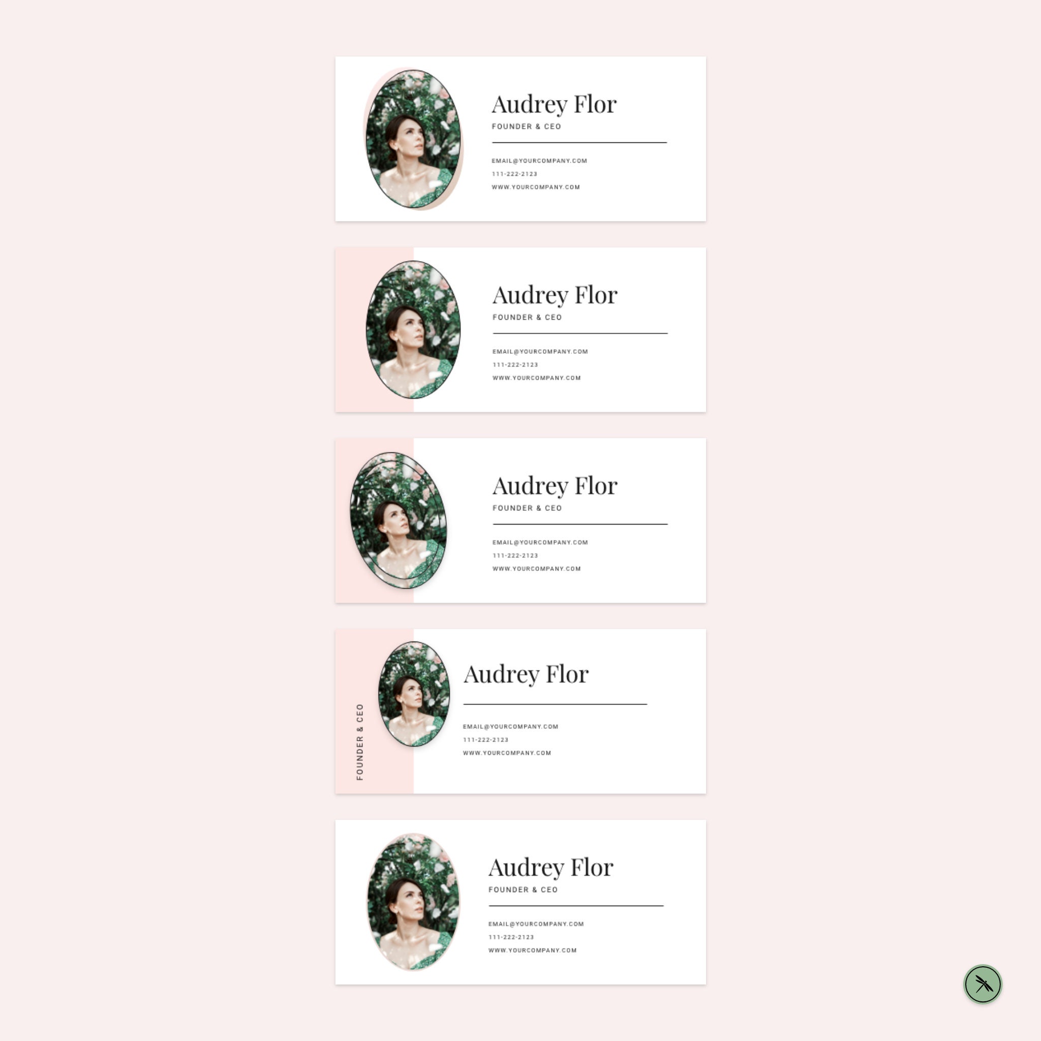 Audrey Email Signature Template Collection | Adobe XD | Gmail Email ...