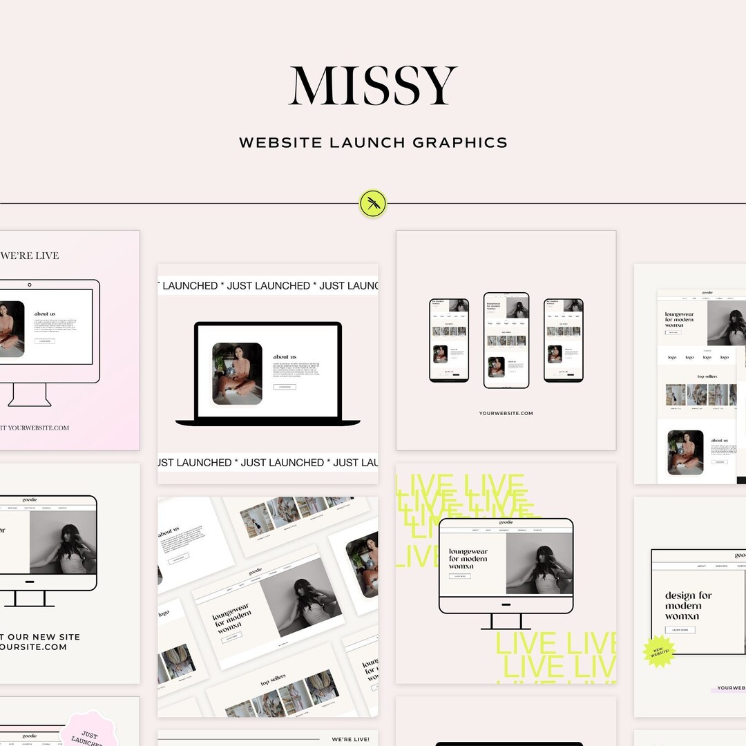 Missy - Website Launch Graphics - Etsy