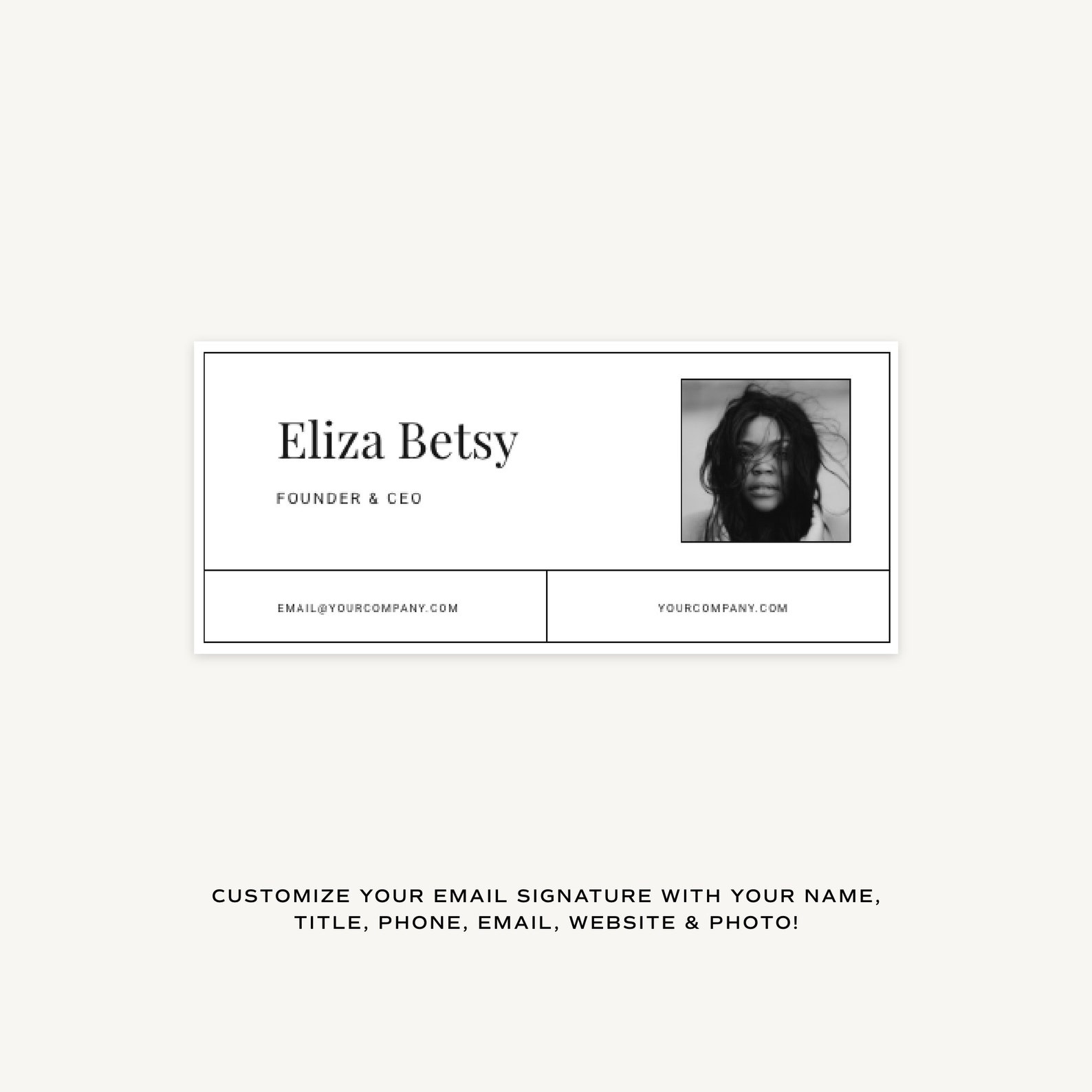 Eliza Email Signature Template Collection | Adobe XD | Gmail Email ...