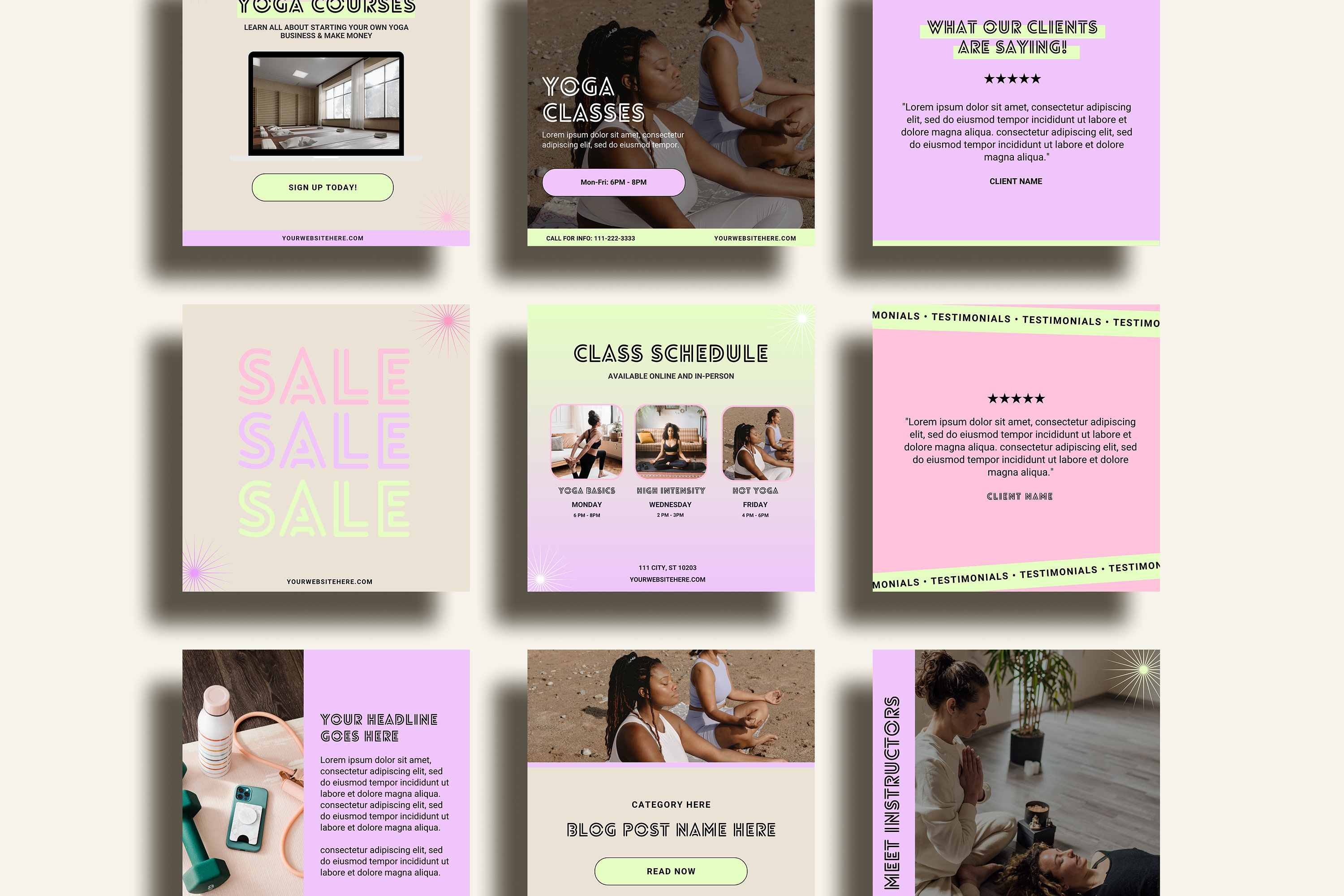 Claire - Social Media Templates | Canva Template | Vertical & Square ...