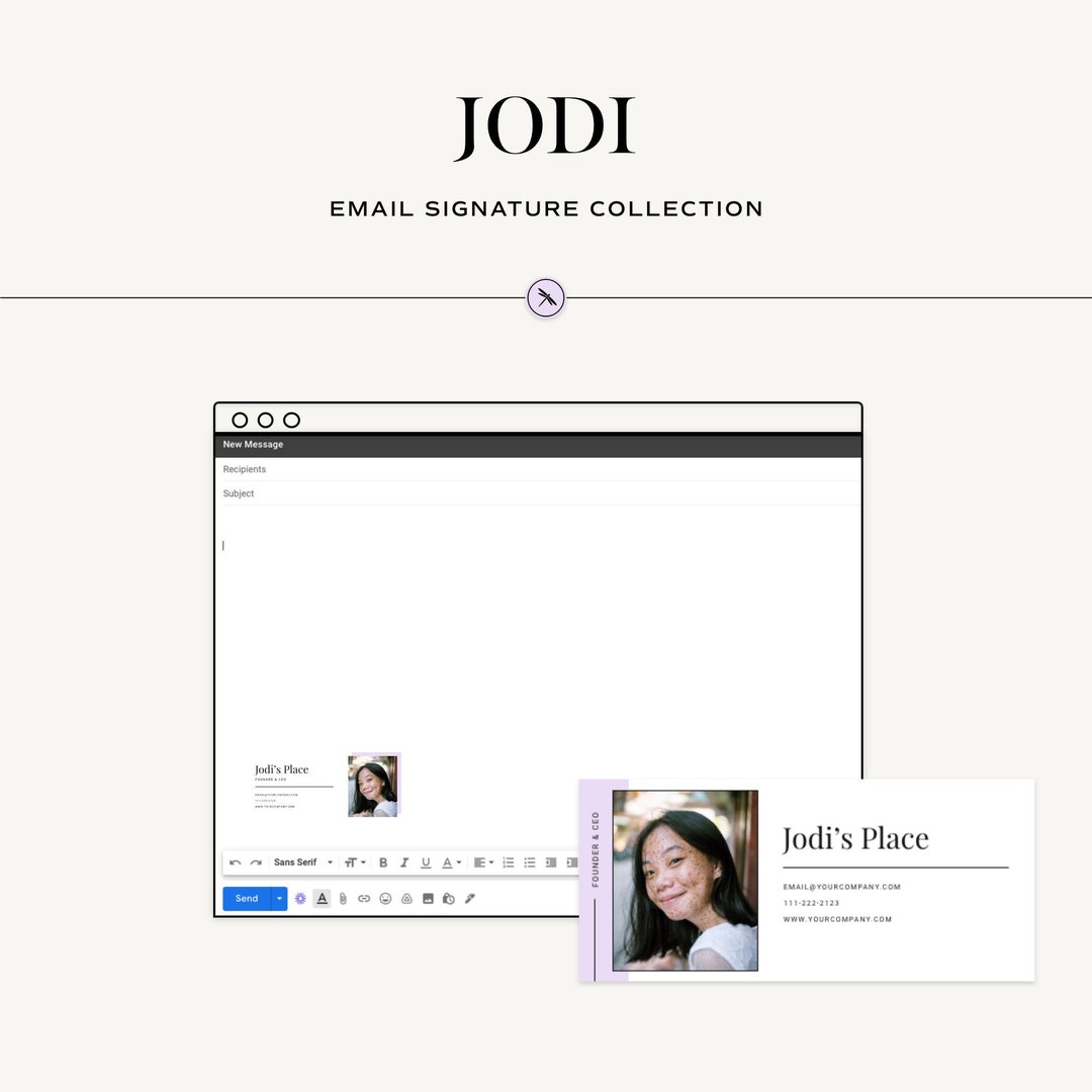 Jodi Email Signature Template Collection | Adobe XD | Gmail Email ...