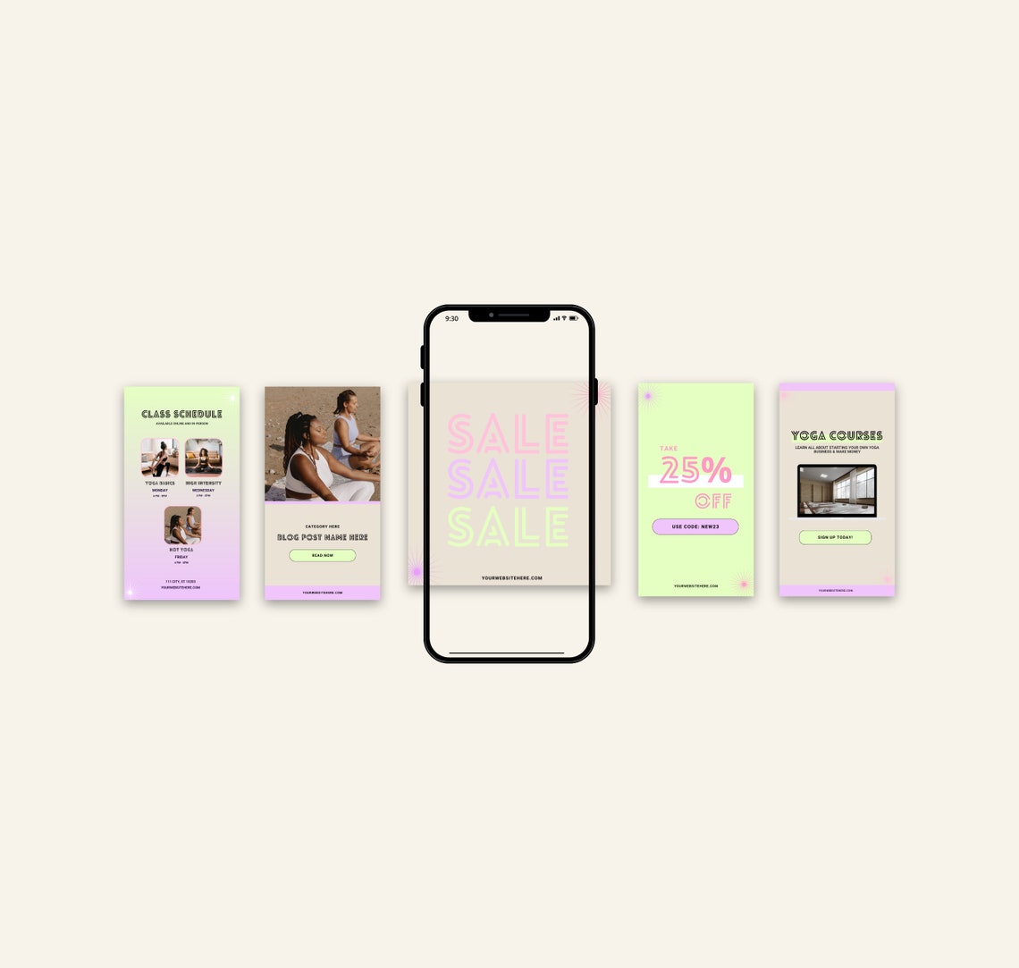 Claire - Social Media Templates | Canva Template | Vertical & Square ...