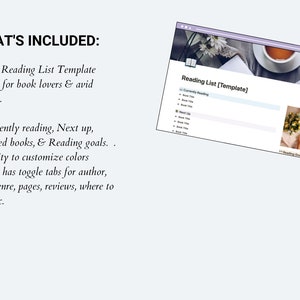 Reading List Notion Template | Notion | Organization | for Book Lovers ...