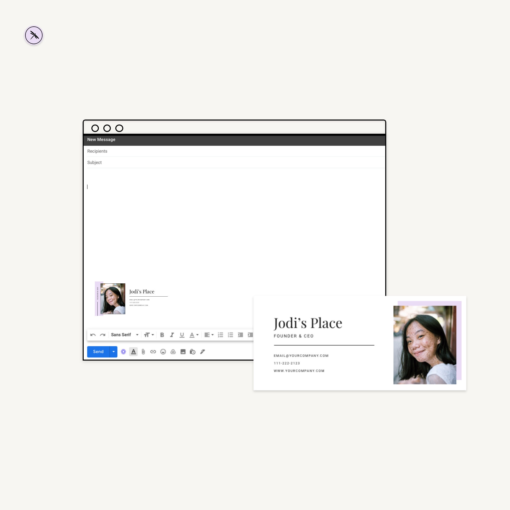 Jodi Email Signature Template Collection Adobe XD Gmail Email Signature ...