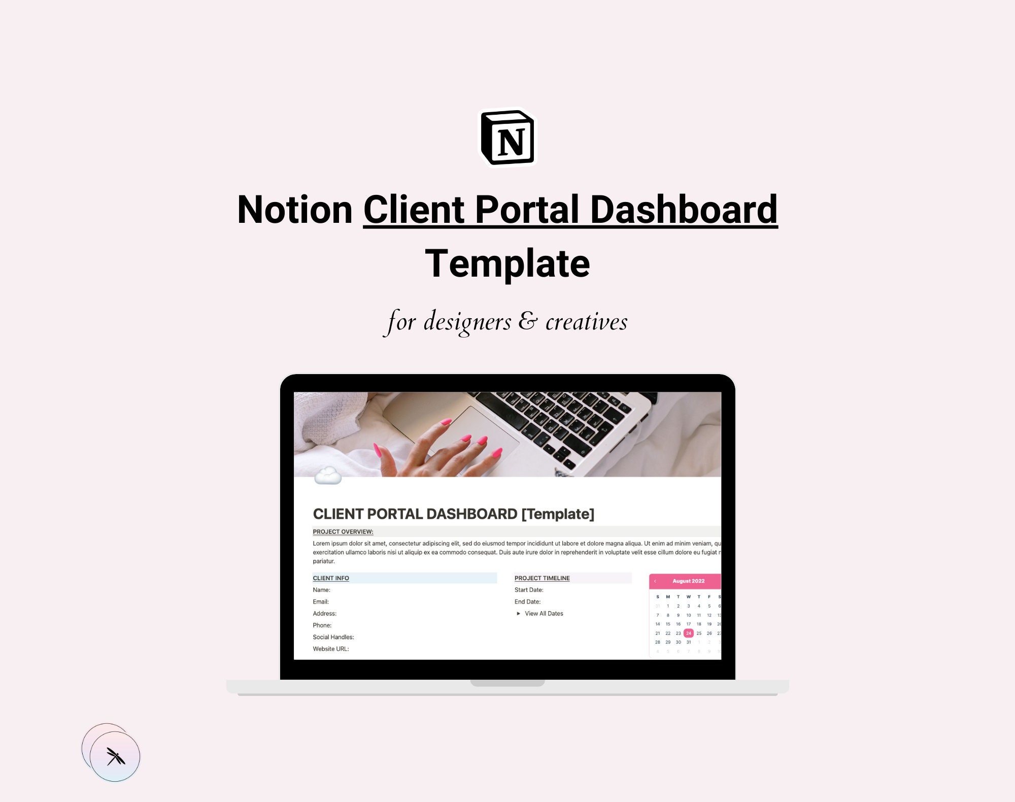 Client Portal Dashboard Notion Template | Notion | Organization | for ...
