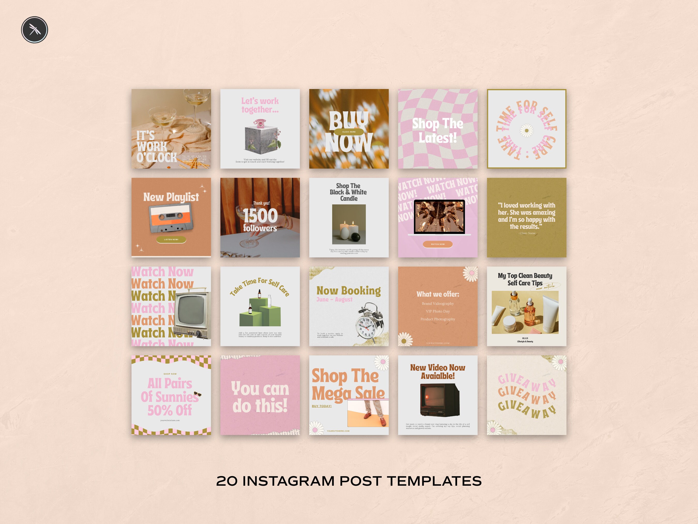 Vintage Nostalgia Instagram Post Template | Canva Template | Social ...