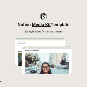 Media Kit Notion Template | Notion | Organization | for Influencers ...