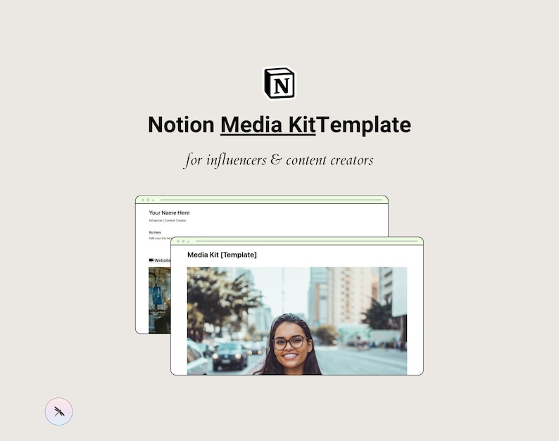Media Kit Notion Template | Notion | Organization | for Influencers ...