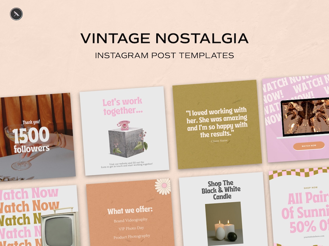 Vintage Nostalgia Instagram Post Template | Canva Template | Social ...