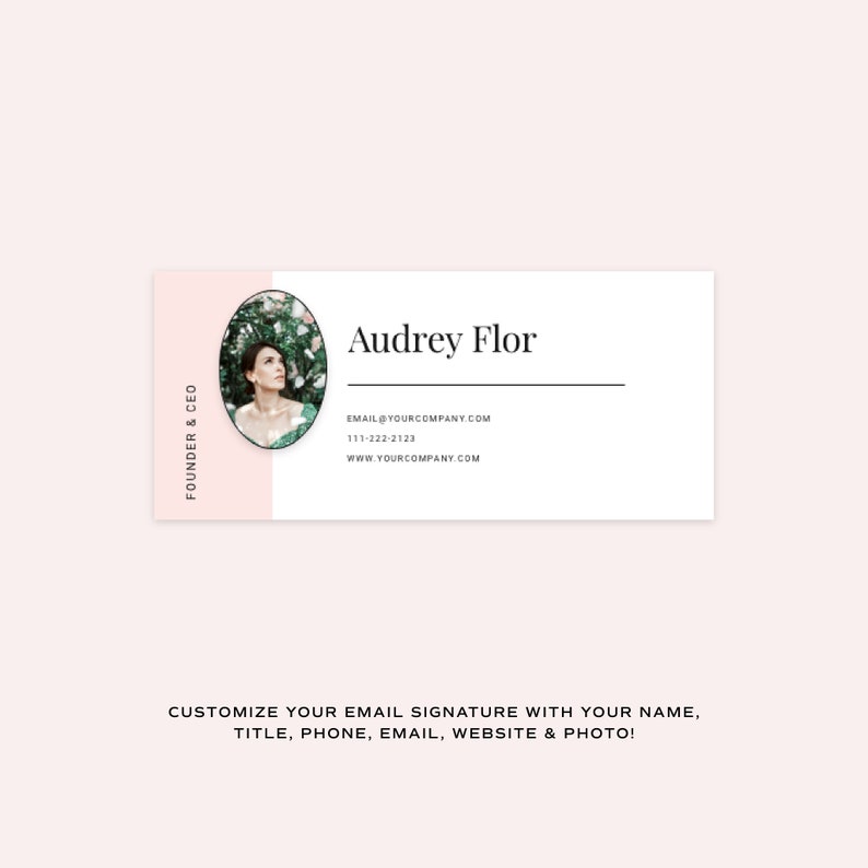 Audrey Email Signature Template Collection | Adobe XD | Gmail Email ...
