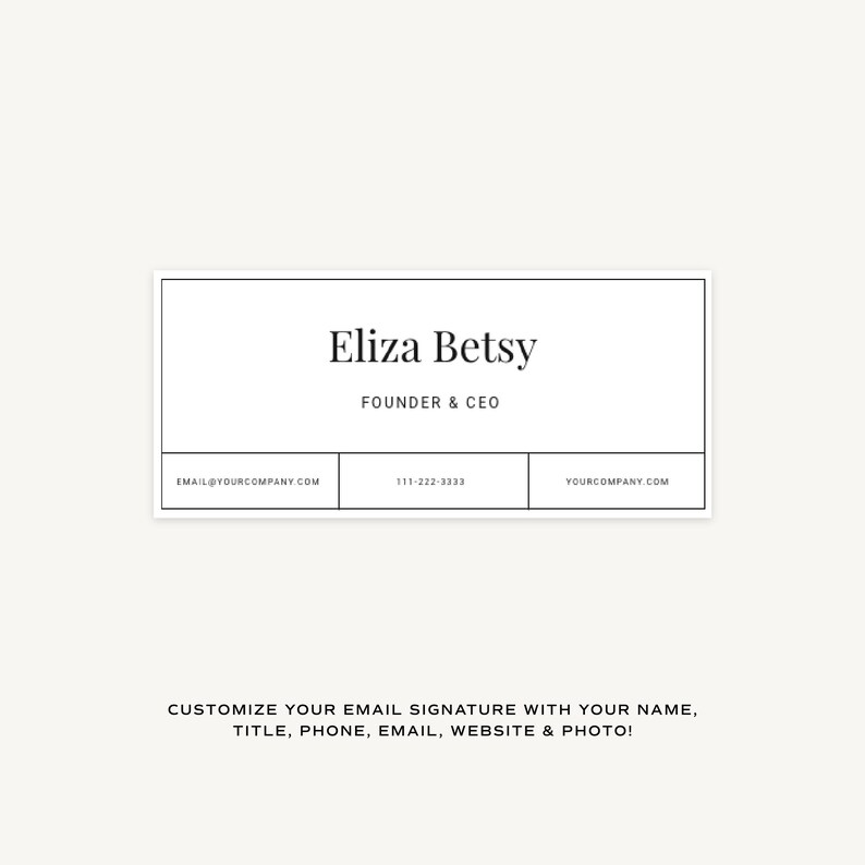 Eliza Email Signature Template Collection | Adobe XD | Gmail Email ...