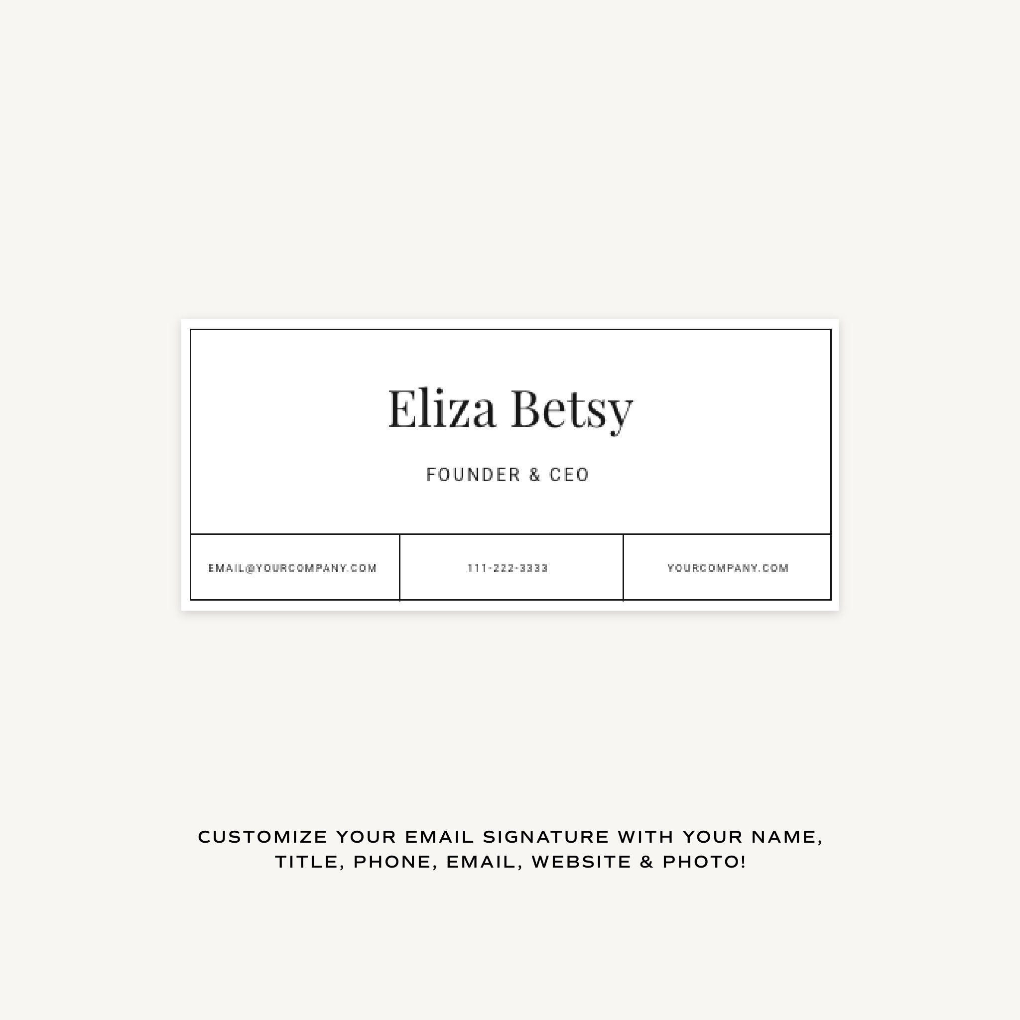 Eliza Email Signature Template Collection | Adobe XD | Gmail Email ...