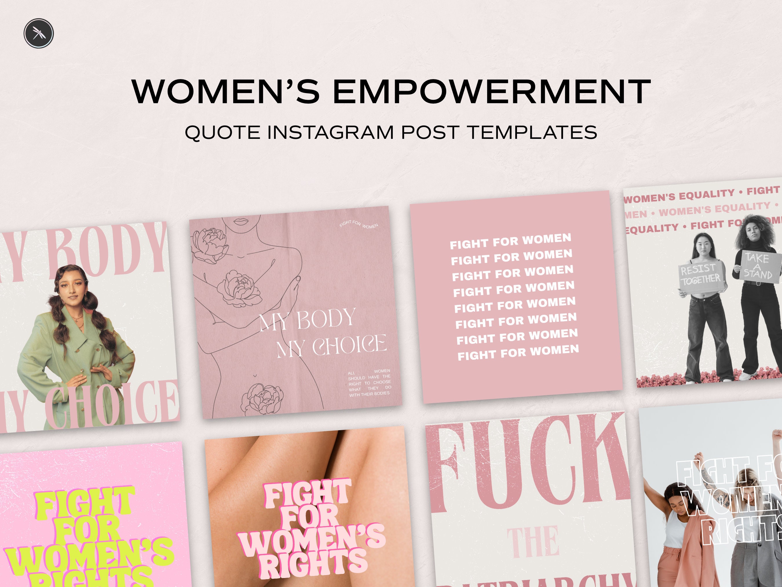 Women Empowerment Quote Instagram Post Template Canva Template Social ...