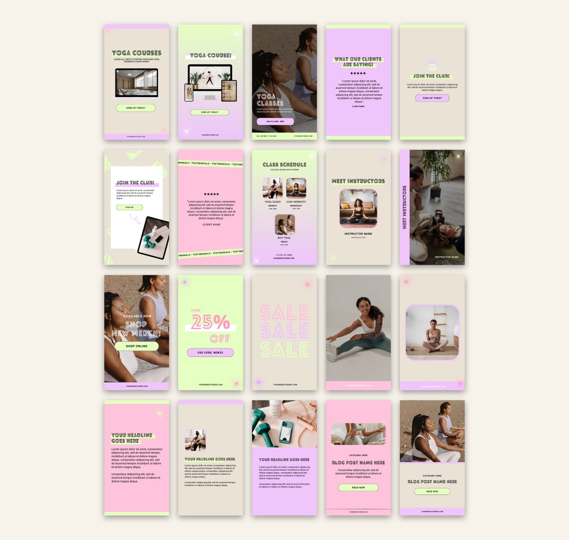 Claire - Social Media Templates | Canva Template | Vertical & Square ...