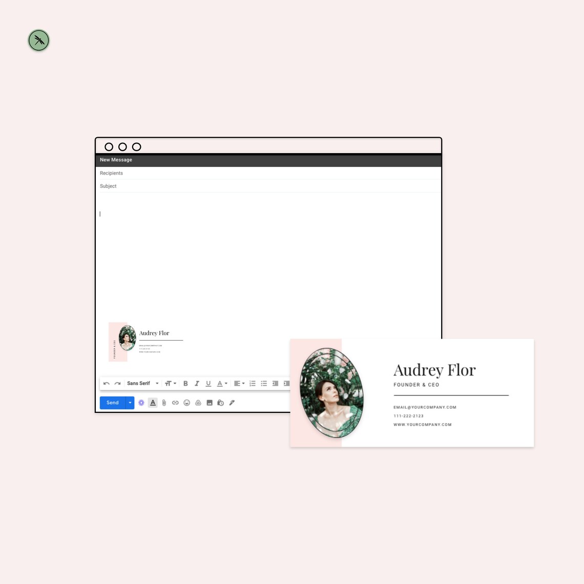 Audrey Email Signature Template Collection | Adobe XD | Gmail Email ...