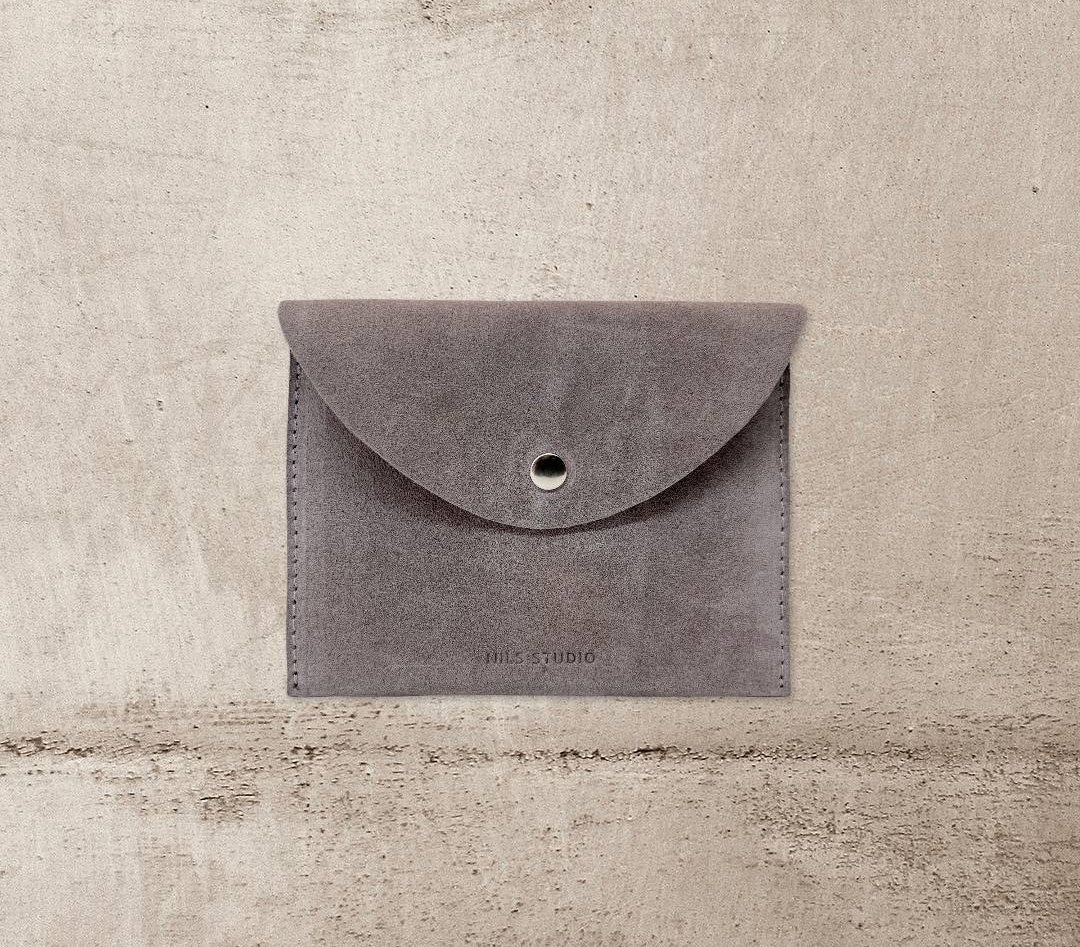 Handmade Suede Wallet, Brown Suede Coin Purse, Suede Jewelry Pouche ...