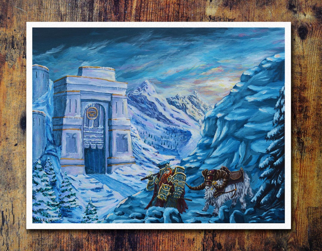 The Gates of Ironforge | World of Warcraft Fanart, 11"x14" Original - Etsy