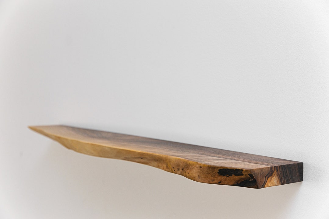 Walnut Floating Shelves, Custom Wood Shelves, Rustic Shelves, Bathroom ...