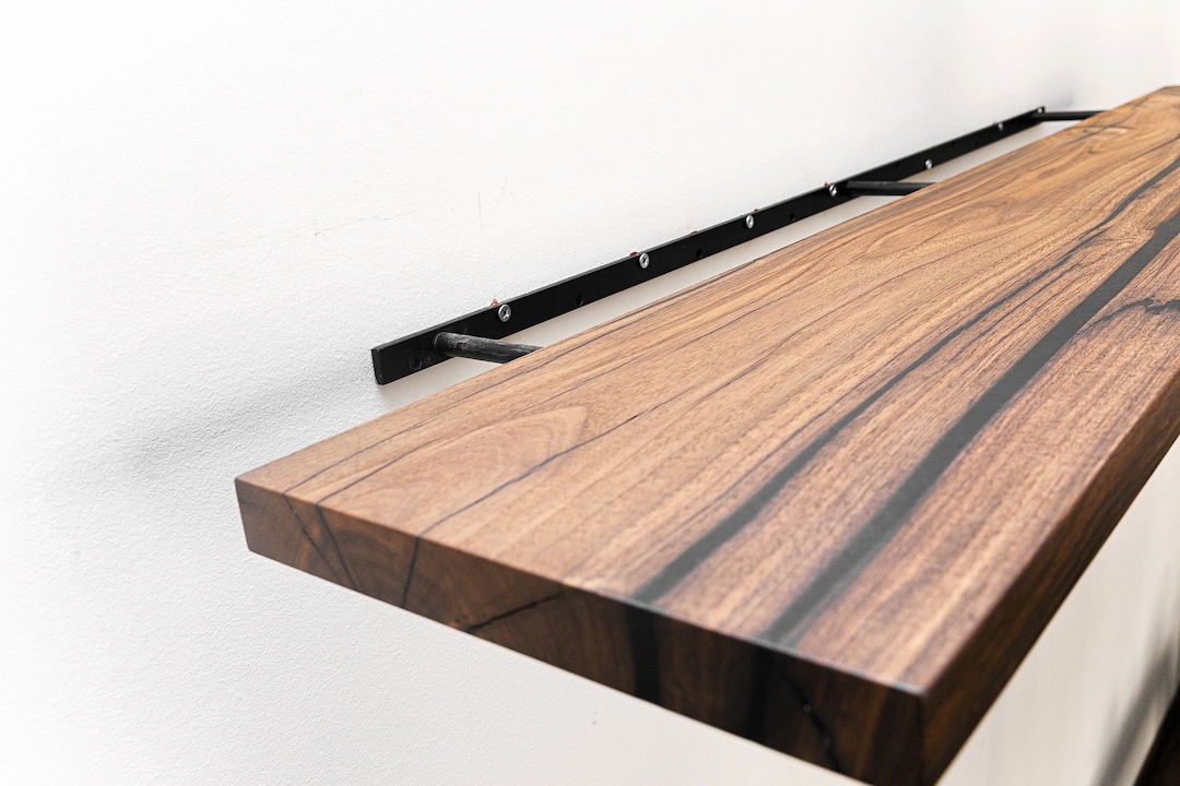 Walnut Floating Shelves, Custom Wood Shelves, Rustic Shelves, Bathroom ...