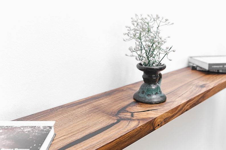 Walnut Floating Shelves Custom Wood Shelves Rustic Shelves - Etsy