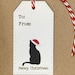 Cat Christmas Gift Tags, Printable Cat Holiday Gift Tags, Christmas ...
