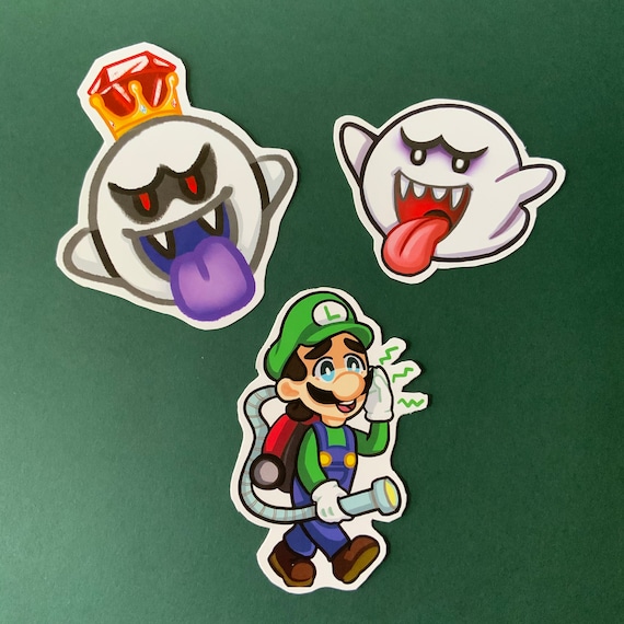 Mansion Stickers Luigi Boo King Boo | Etsy