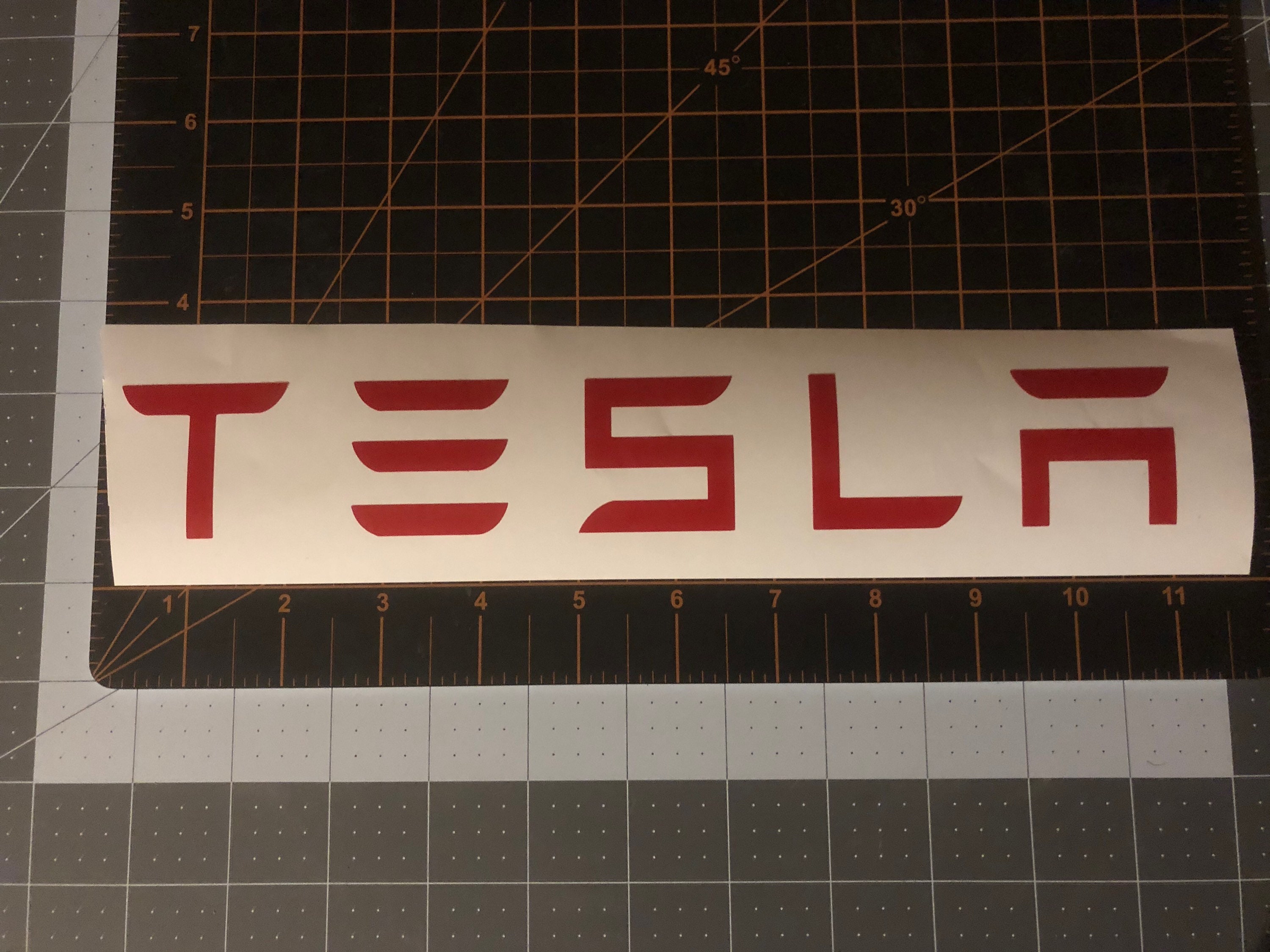 Tesla word logo | Etsy