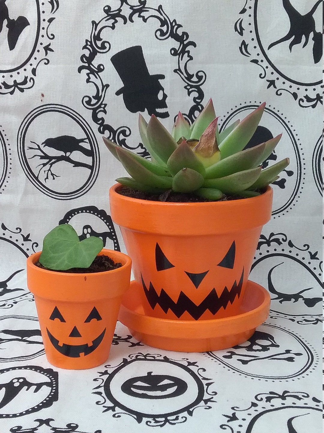 Jack-o-lantern Planter, Pumpkin Planter, Jack-o-lantern Pot, Pumpkin ...