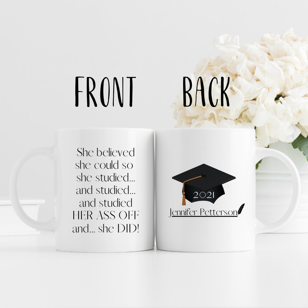 Funny Graduation Coffee Mug,custom Est Graduation Mug,masters Student ...