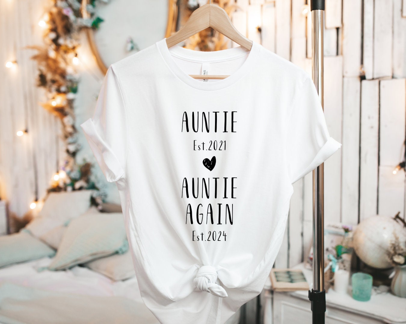 Pregnancy Announcement Shirt Aunt Future Auntie Baby Announcement Aunt ...