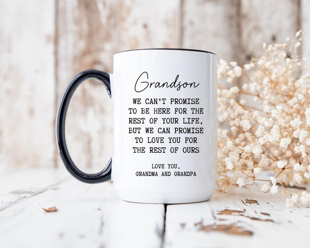 Personalized Grandparents to Grandson Mug Gift to Grandson From Grandpa ...