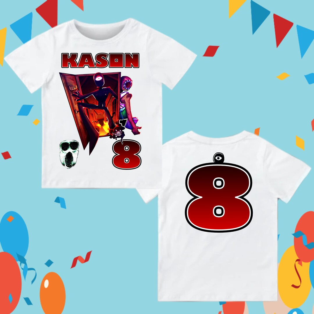 Doors Kids Gamer Horror Birthday Shirt Custom Gift Shirt Screech Hide ...