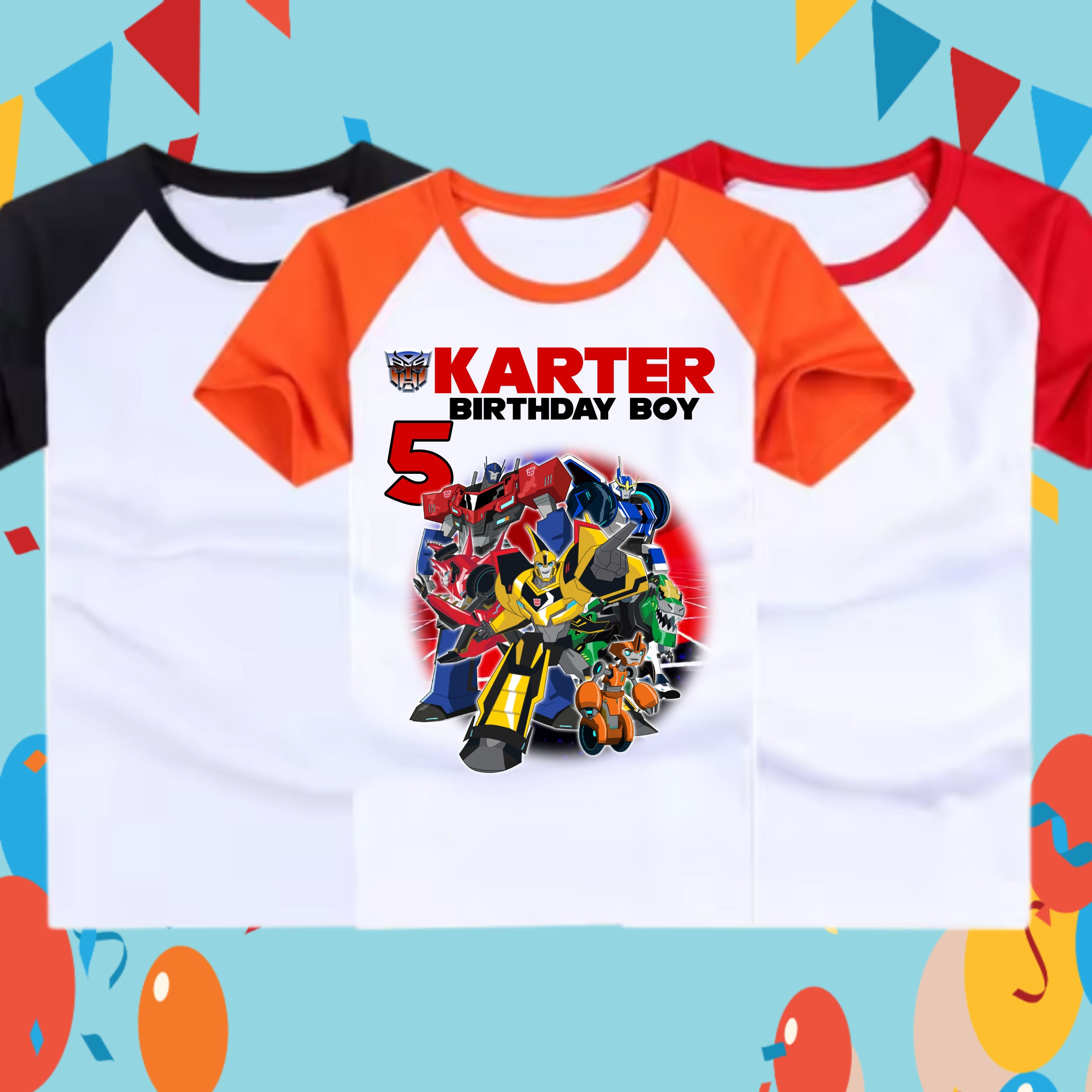 Rescue Bots Birthday T Shirt Transformers Party Theme Personalized Shirts for Kids Family Tees for Birthday Gifts Raglan T Shirt Unisex Etsy