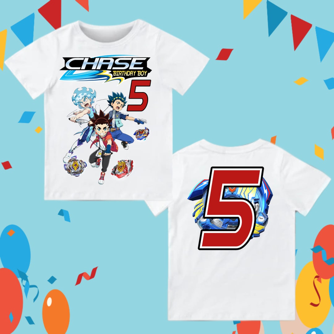 Custom Beyblade Kids Birthday Shirt Custom Beyblade Theme Shirt Burst ...