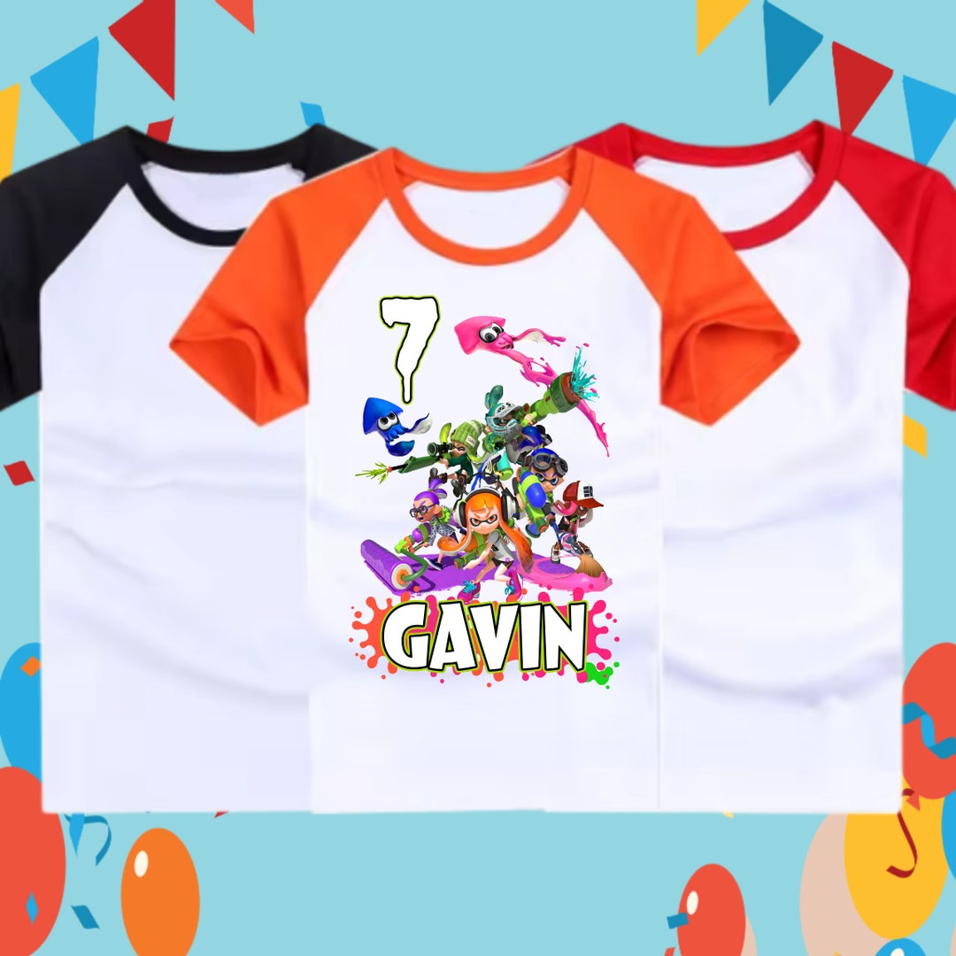 Splatoon Inkling Birthday Shirt Personalized Name and Age Customized ...