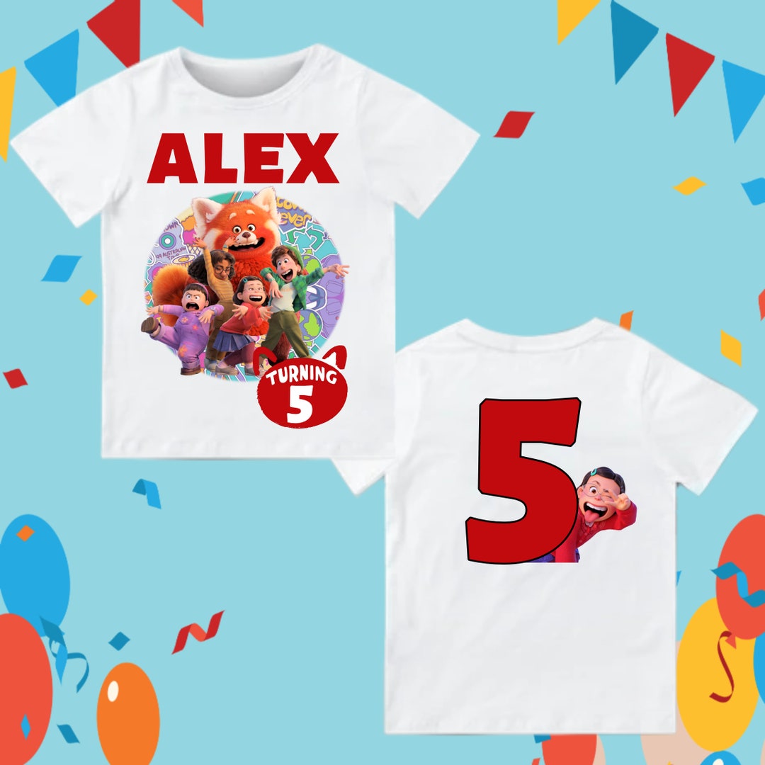 Turning Red Custom Shirts, Birthday Shirts Personalized Name/age, Theme ...